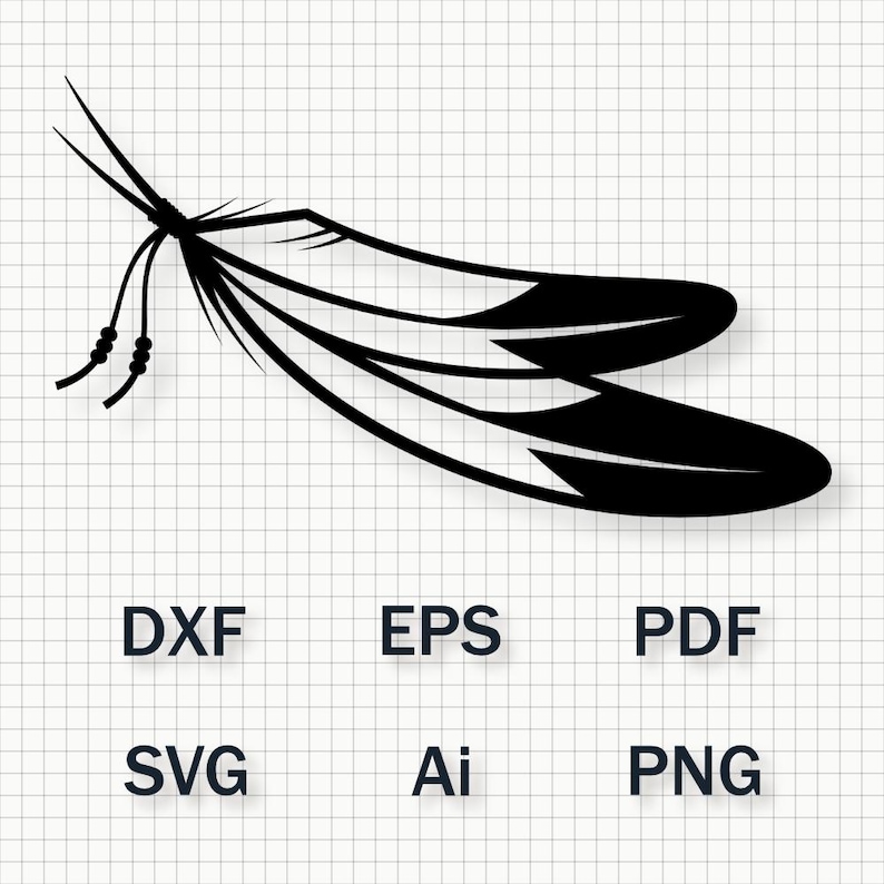 Feather Cut File SVG, DXF, PDF, Eps, Ai, Png Files - Etsy