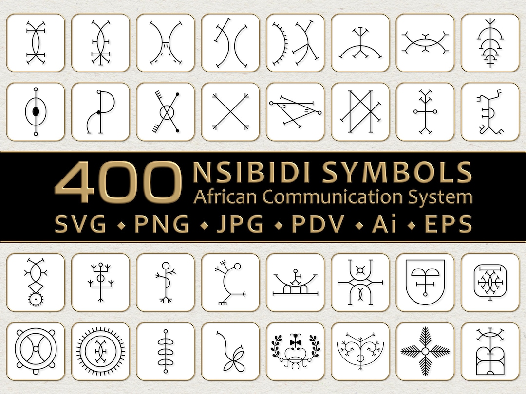 400 Nsibidi Symbols Bundle | Ancient African Writing System | SVG PNG ...