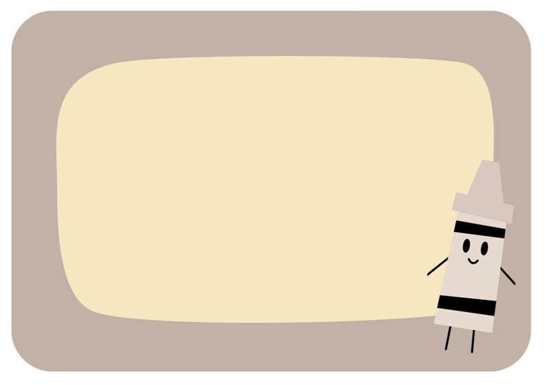 Editable Printable Name Tags for Kids | Crayon-themed Labels in Retro ...