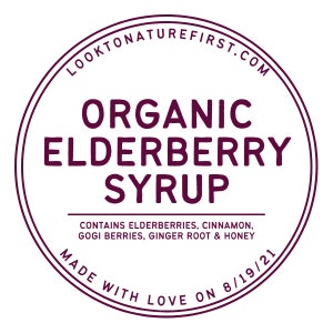 Editable Elderberry Syrup Label | Customize in Canva | Edit and Print ...