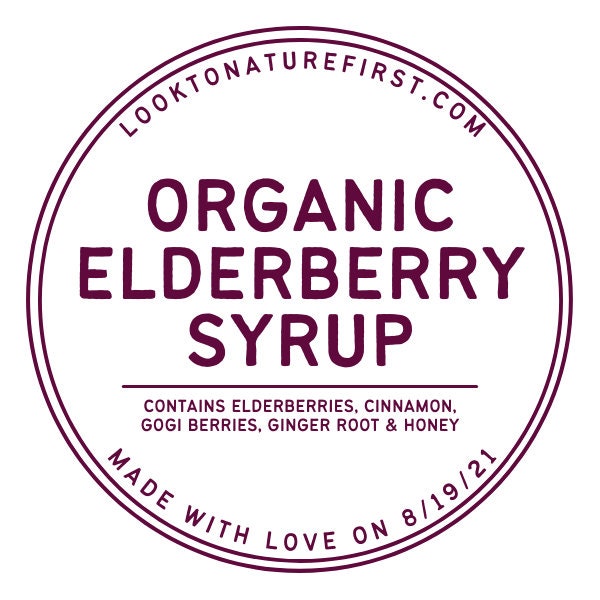 Editable Elderberry Syrup Label | Customize in Canva | Edit and Print ...
