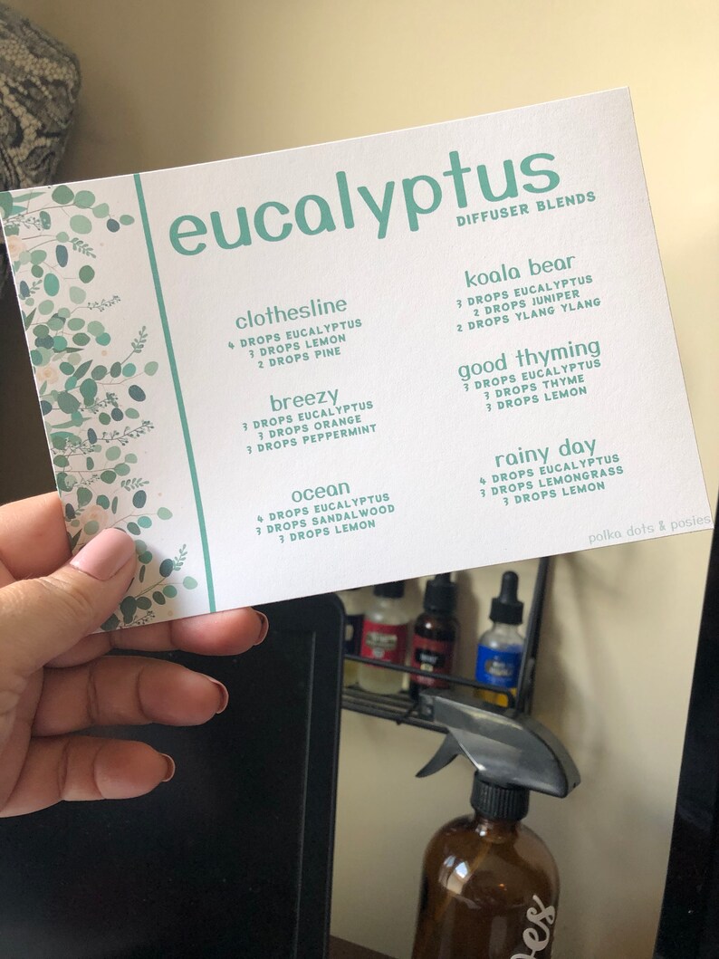 Download and Print: Eucalyptus Diffuser Recipe Card Diffuser Bomb ...