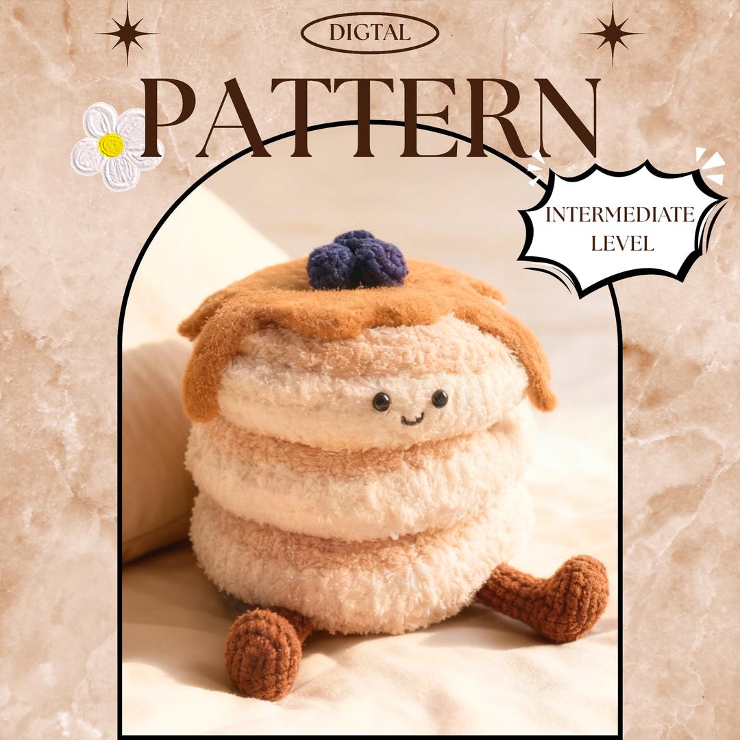 Pancake Crochet Pattern, Baked Food Crochet Tutorial, Pancake Amigurumi ...