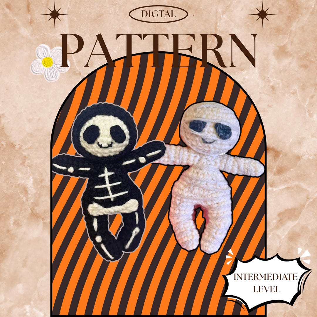 Jellycat Crochet Halloween Bob Amigurumi Pattern: Jellycat Mummy Bob ...