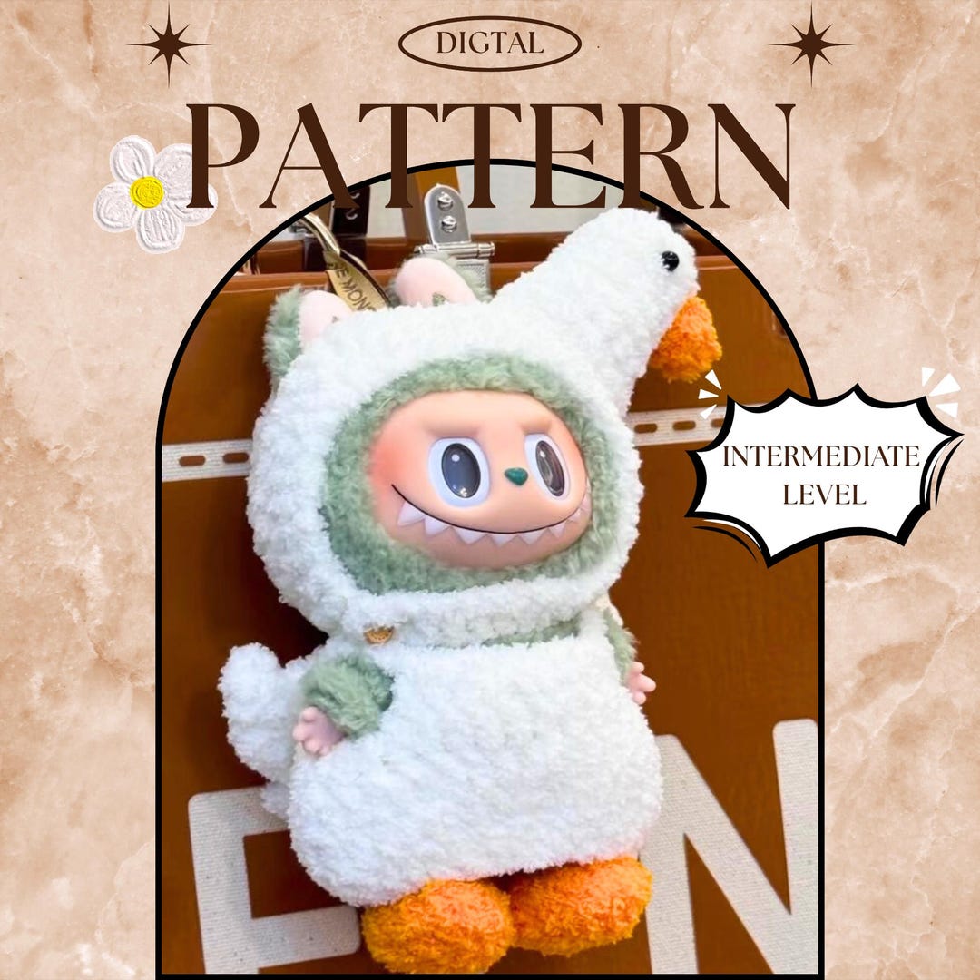 Crochet Pattern, Labubu Goose Outfit, Labubu Plush Cloth, Crochet ...