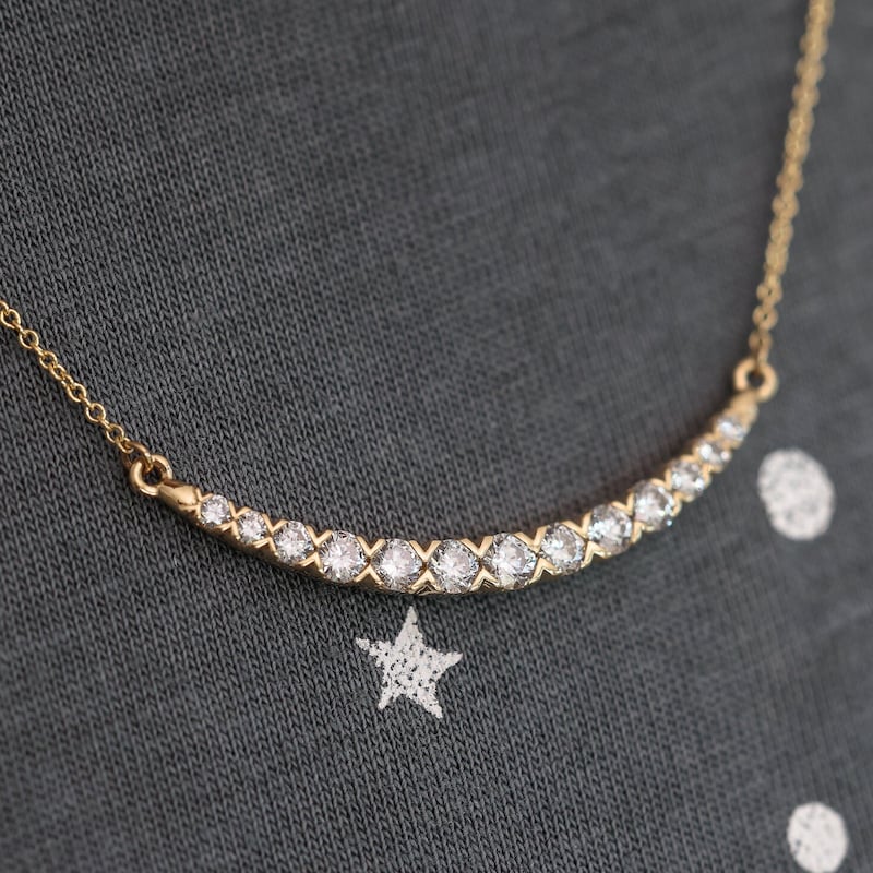 Graduated Diamond Necklace - Etsy