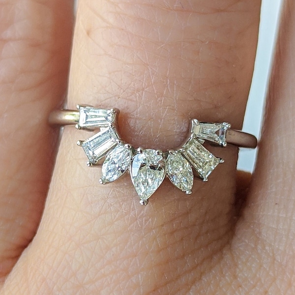 Contour Wedding Band - Etsy