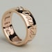 Solid Gold Personalized Diamond Text Ring. Available in 14k - Etsy