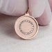 Diamond Initial Disc Pendant. 14k, 18k Yellow, Rose, White Gold ...