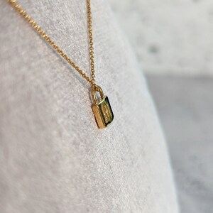 Personalized Solid Gold Lock Pendant • Mother's Day Jewelry Gift ...