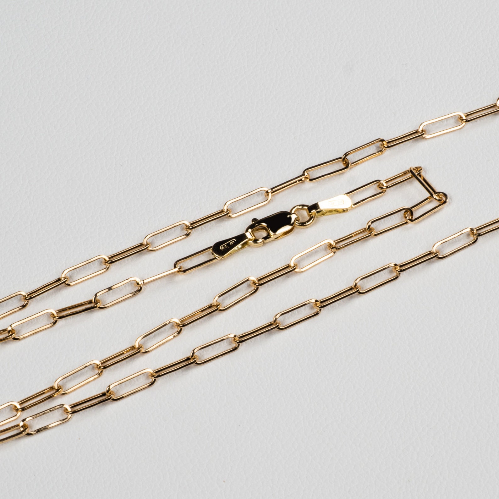 14k and 18k Gold Flat Paperclip Chain Extra Small: 14k - Etsy