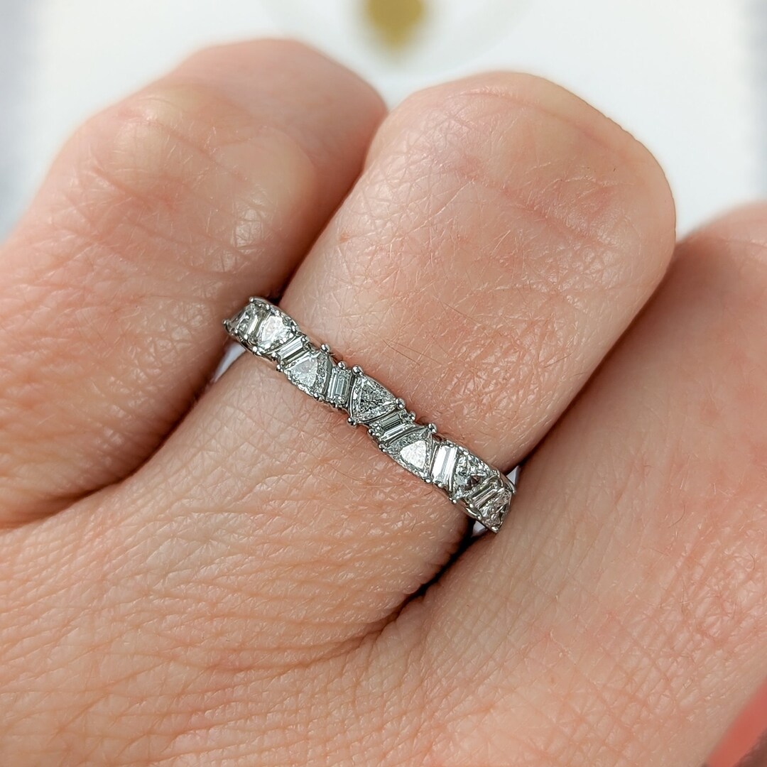 Trillion Baguette Diamond Eternity Ring • Petra • Wedding and ...