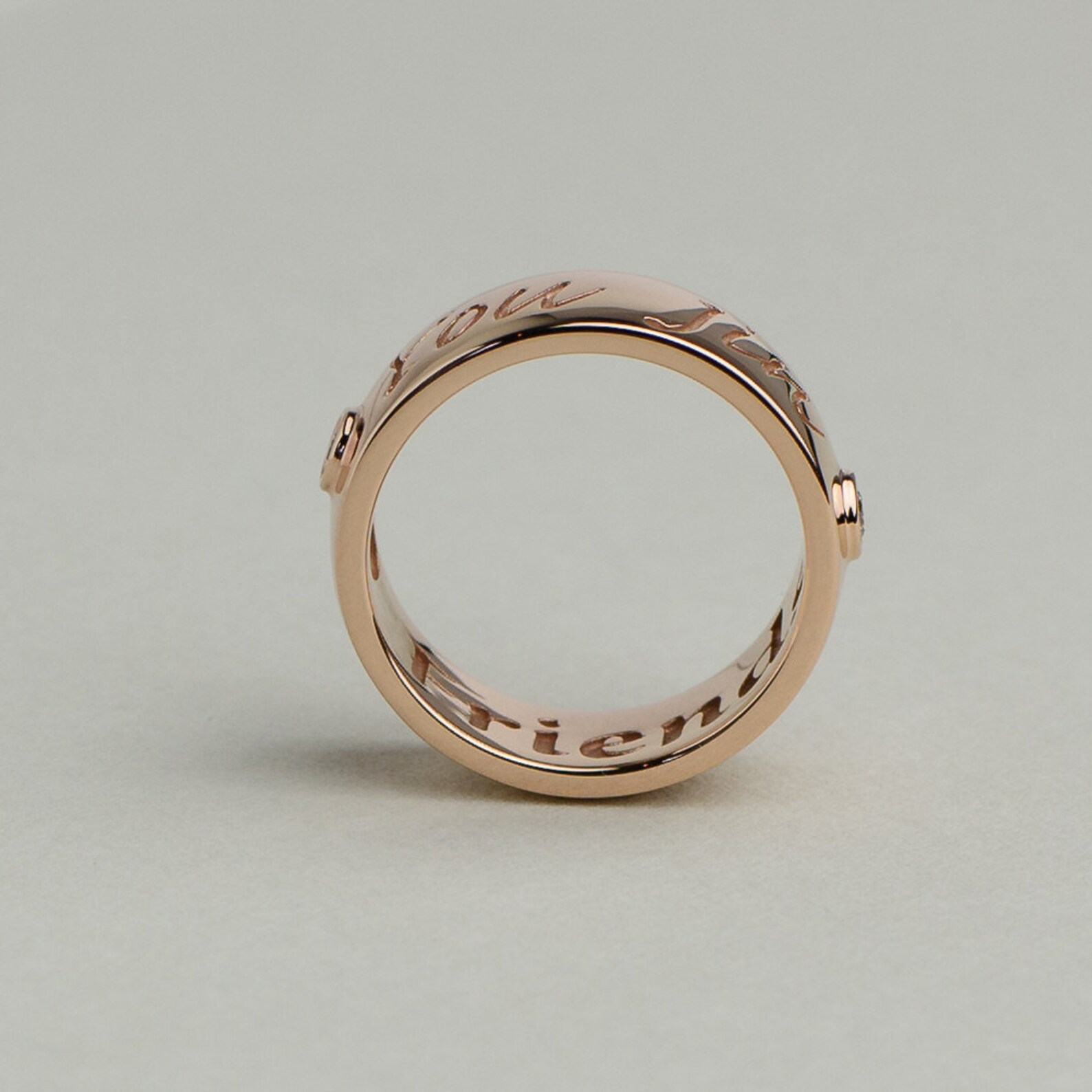 Solid Gold Personalized Diamond Text Ring. Available in 14k - Etsy