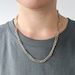 Two Tone Paperclip Link Chain Necklace - 14k Yellow Gold & 14k White ...