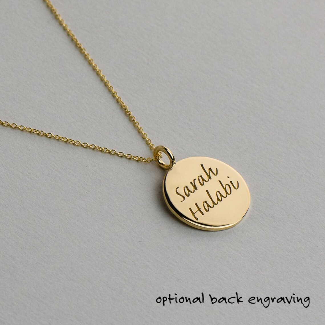 Allah Necklace - Solid Gold Allah Pendant. 14k, 18k Yellow, Rose, White ...