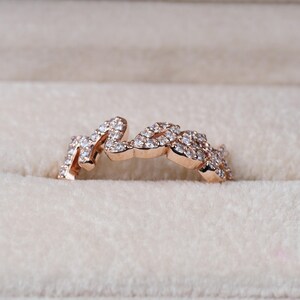 Custom Handwriting Diamond Ring - Personalized Jewelry. 14k, 18k Gold ...