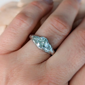 Open Work Diamond Vintage Engagement Ring: Vera. Available in 14k, 18k ...