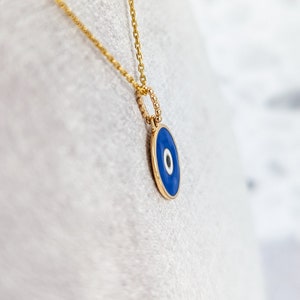 Evil Eye Enamel Disc Necklace Talisman and Spiritual Jewelry - Etsy