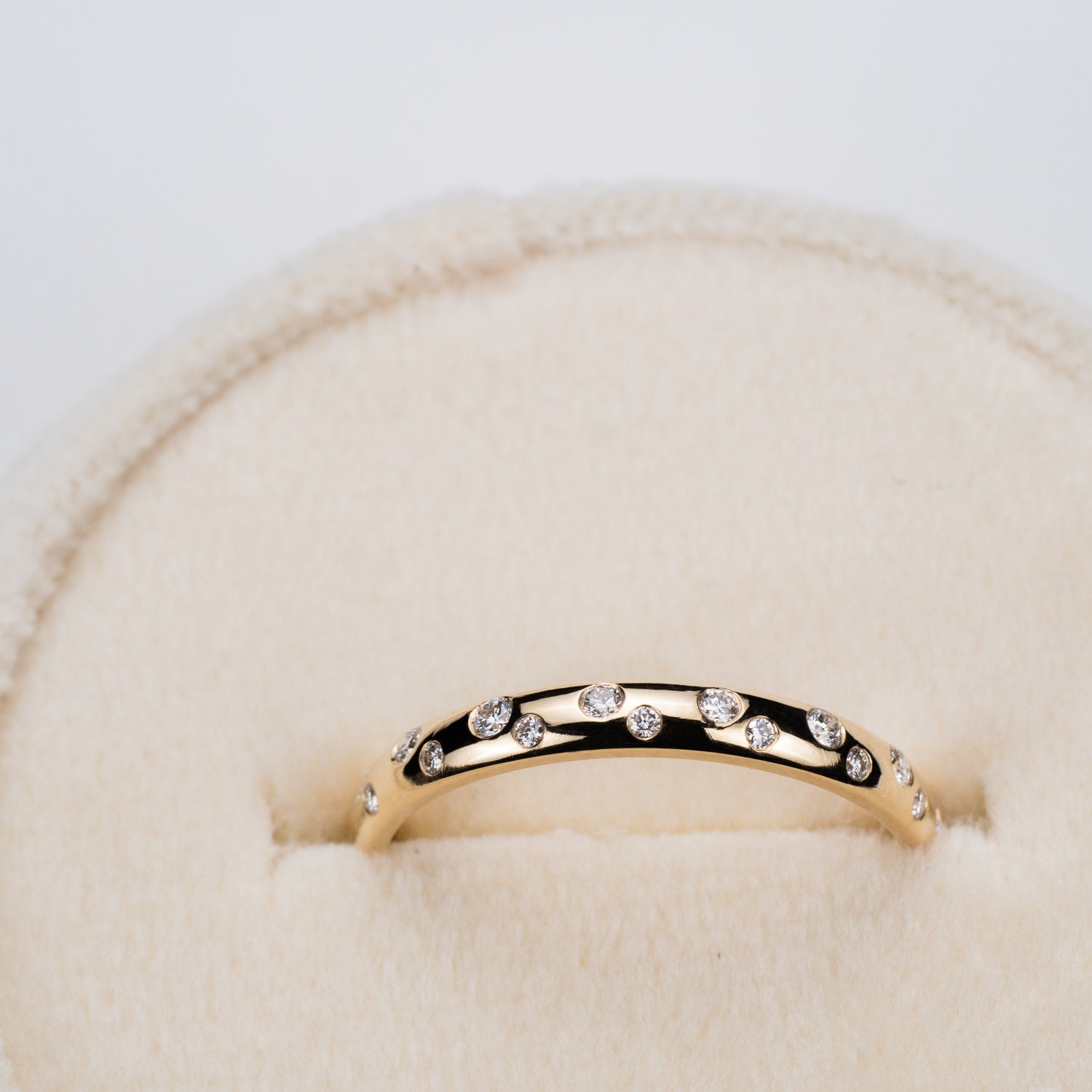 Flush Set Staggered Diamond Eternity Ring. Available in | Etsy