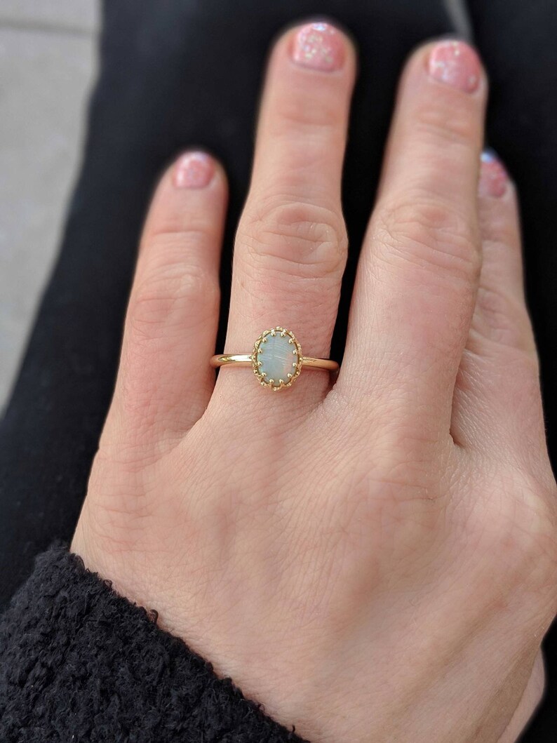 Opal Crown Ring Available in 14k 18k and Platinum | Etsy