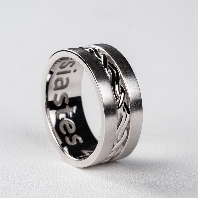 Cord of Three Strands Wedding Ring Set. Available in 14k, 18k Solid ...