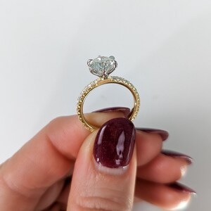 French Fishtail Pave Engagement Ring: Arya - 2.25 Total Carat Weight ...