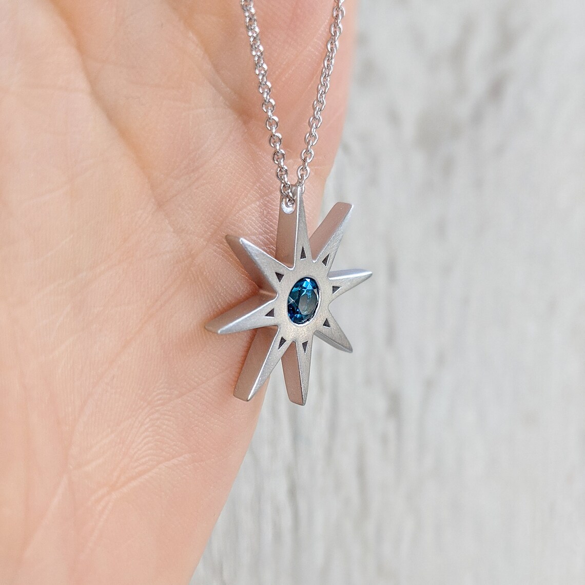 Blue Star Pendant. North Star Pendant. Available in Solid Gold - Etsy