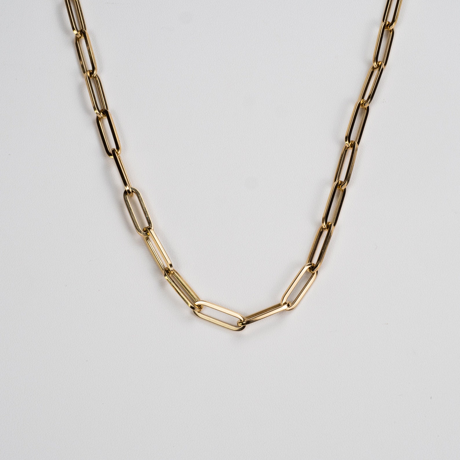 14k Gold Flat Paperclip Chain Extra Large: 14k and 18k - Etsy