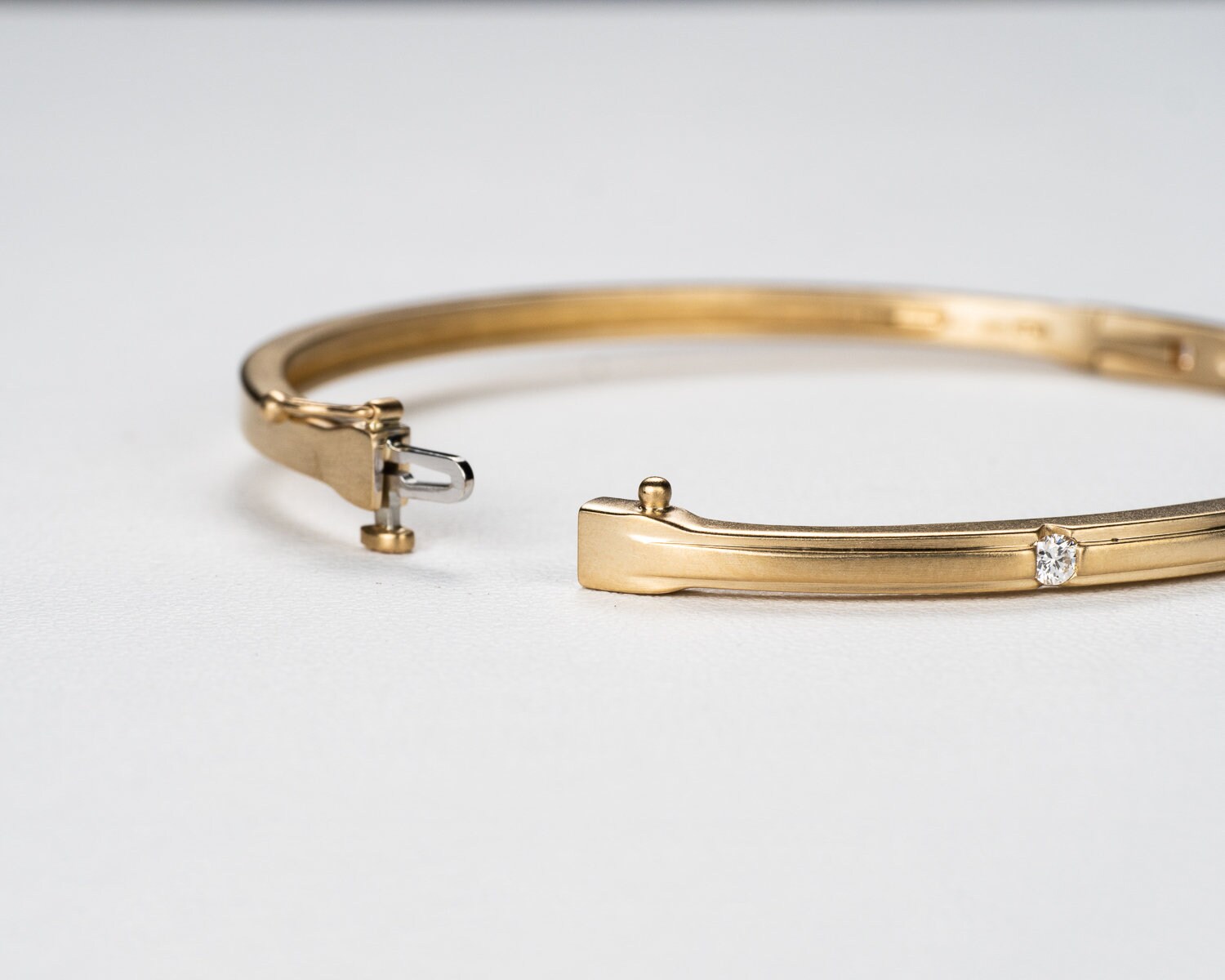 Flush Set Diamond Bangle Bracelet .3 Carat Weight VS1 | Etsy