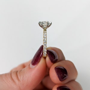 French Fishtail Pave Engagement Ring: Arya - 2.25 Total Carat Weight ...