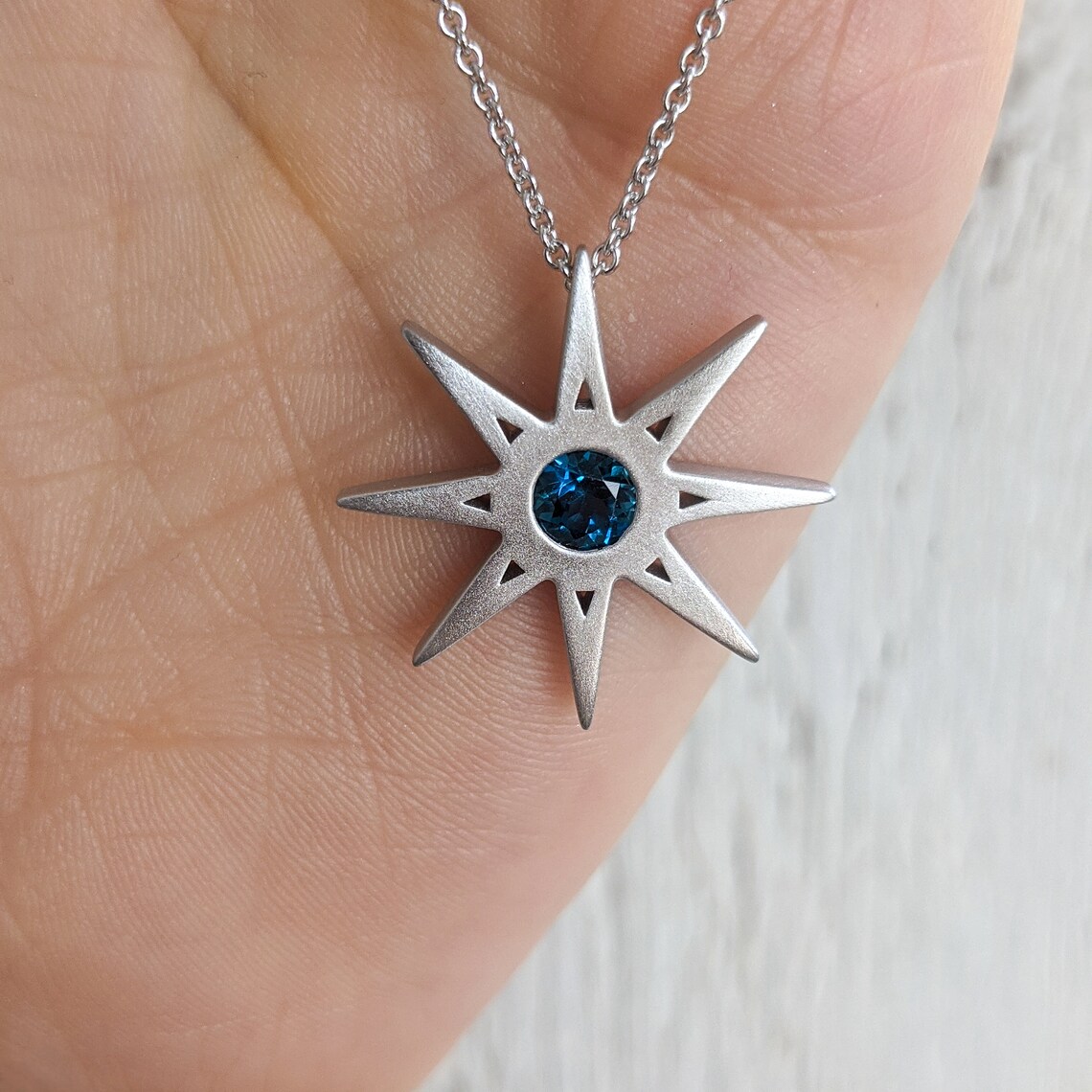 Blue Star Pendant. North Star Pendant. Available in Solid Gold - Etsy
