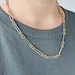 Two Tone Paperclip Link Chain Necklace - 14k Yellow Gold & 14k White ...