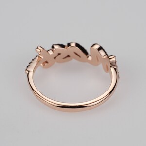 Custom Handwriting Diamond Ring - Personalized Jewelry. 14k, 18k Gold ...