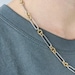 Two Tone Paperclip Link Chain Necklace - 14k Yellow Gold & 14k White ...