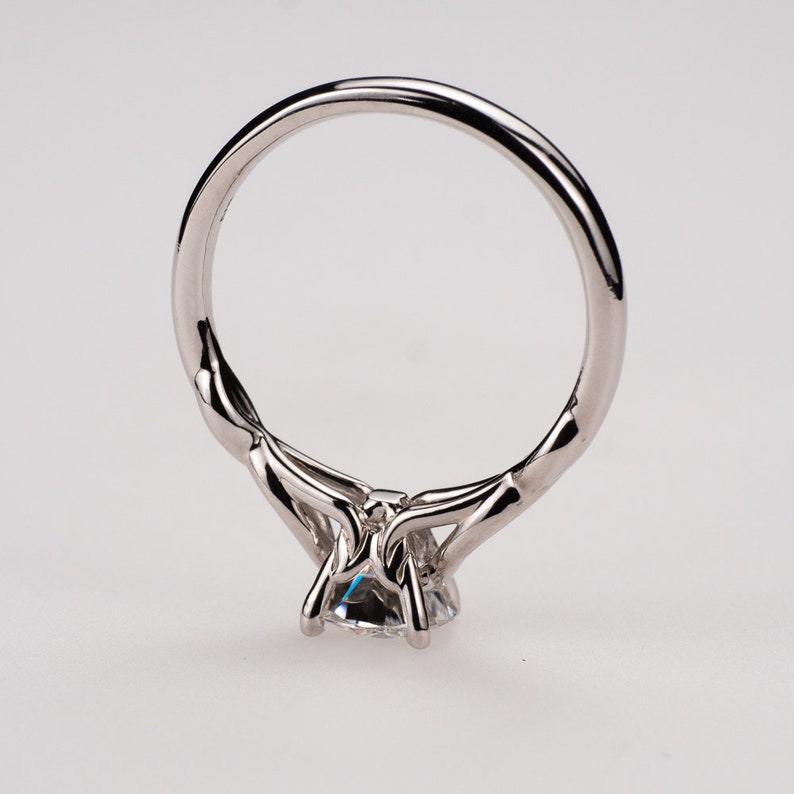 Twisted Solitaire Engagement Ring. Available in 14k 18k - Etsy