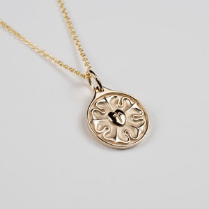 Luther Rose Disc Pendant by Sevgi Jewelry • 14k, 18k Gold or Platinum ...