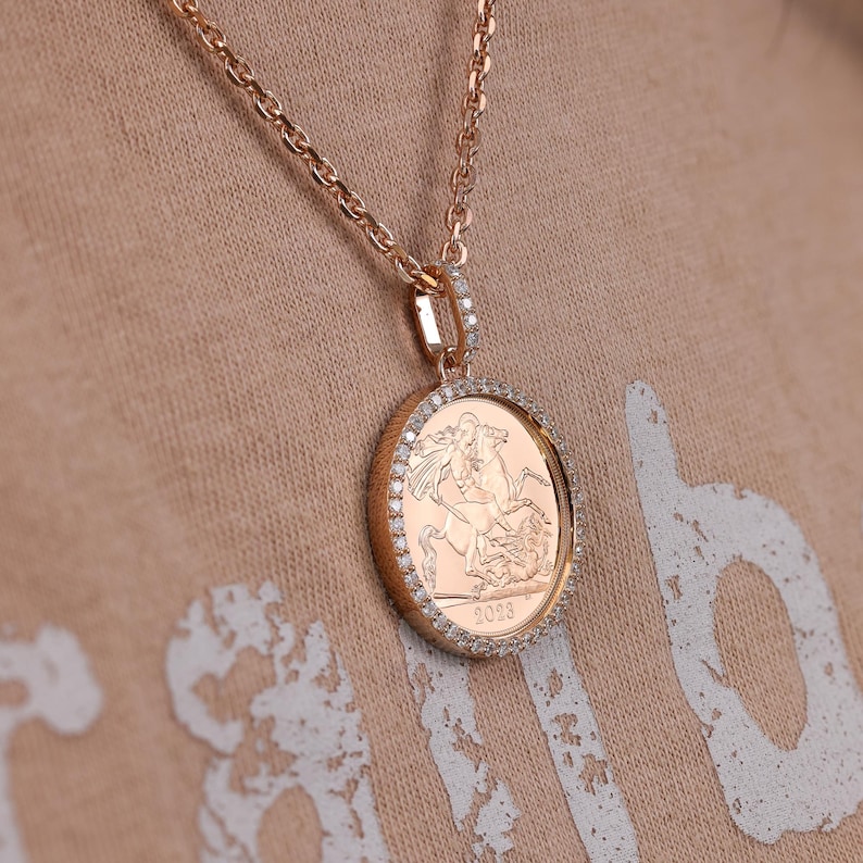 Diamond Bezel Coin Pendant by Sevgi Jewelry • Turn Coin to Jewelry ...
