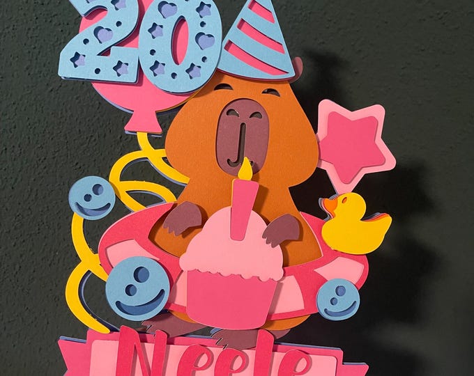 Capybara Cake Topper Cake Topper for Birthday Party - Etsy