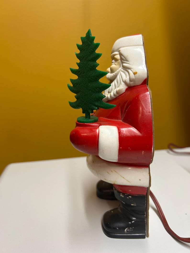 Green Tree for Snowman Santa Reindeer Candoliers Blow Mold Royal ...