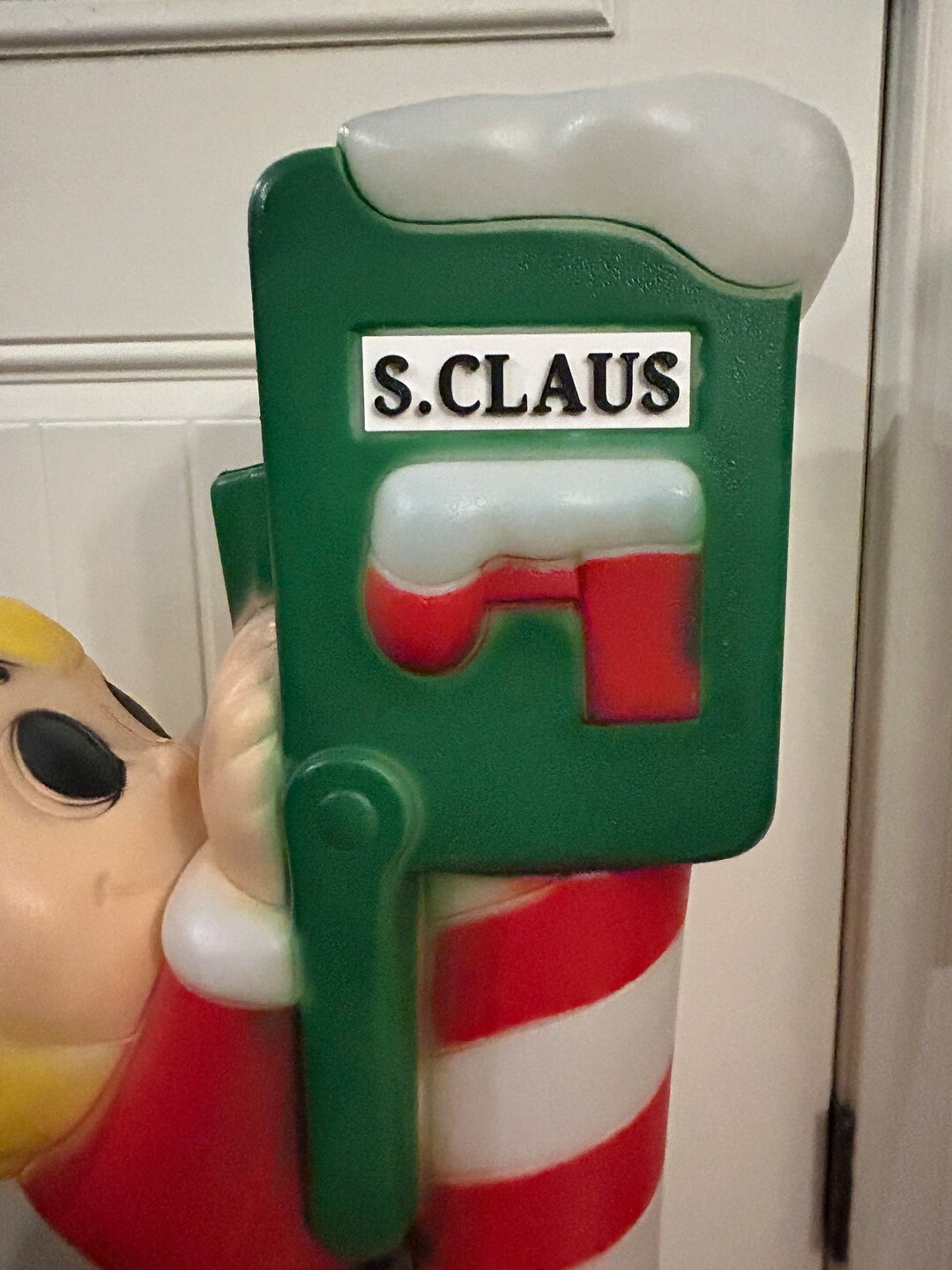 Santa Claus Replacement Name Plate for Elf Blow Mold With Mailbox ...