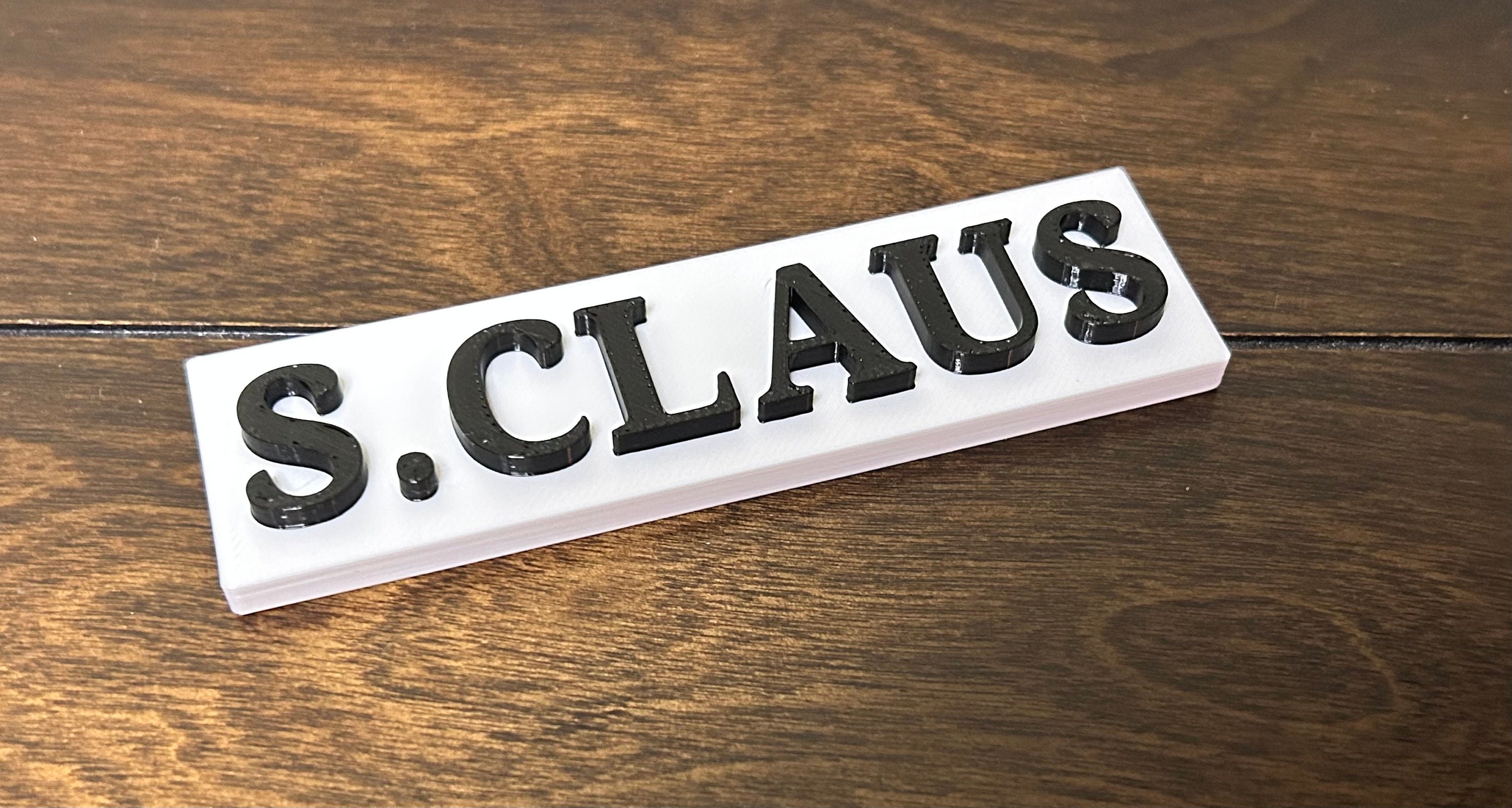Santa Claus Replacement Name Plate for Elf Blow Mold With Mailbox ...