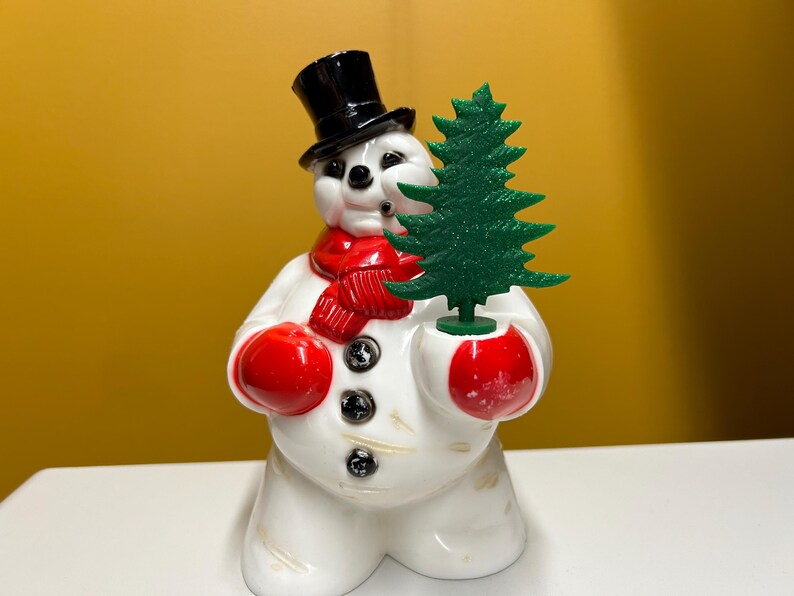 Green Tree for Snowman Santa Reindeer Candoliers Blow Mold Royal ...