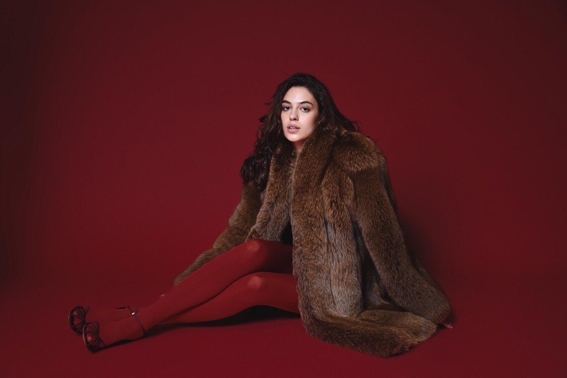 Fluffy Vintage Brown Fox Fur Coat Oversize Upcycle Chocolate Color - Etsy