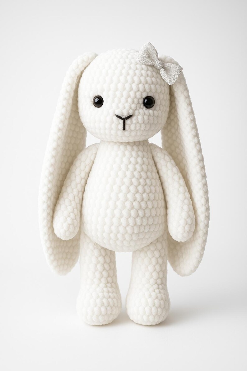 Long Eared Bunny Crochet Pattern – Plush Amigurumi Toy PDF Tutorial ...