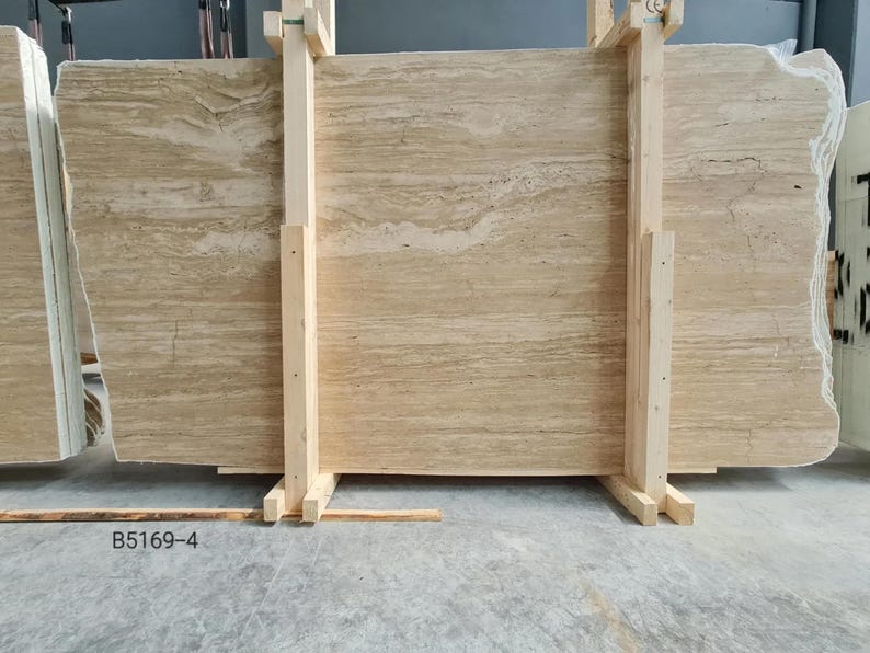 Beige Travertine Modern Marble Table - Living Luxury Dining Room - Oval ...