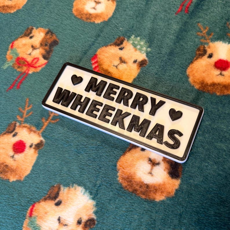 Guinea Pig Christmas Decor - "merry Wheekmas" Xmas Theme Guineapig ...
