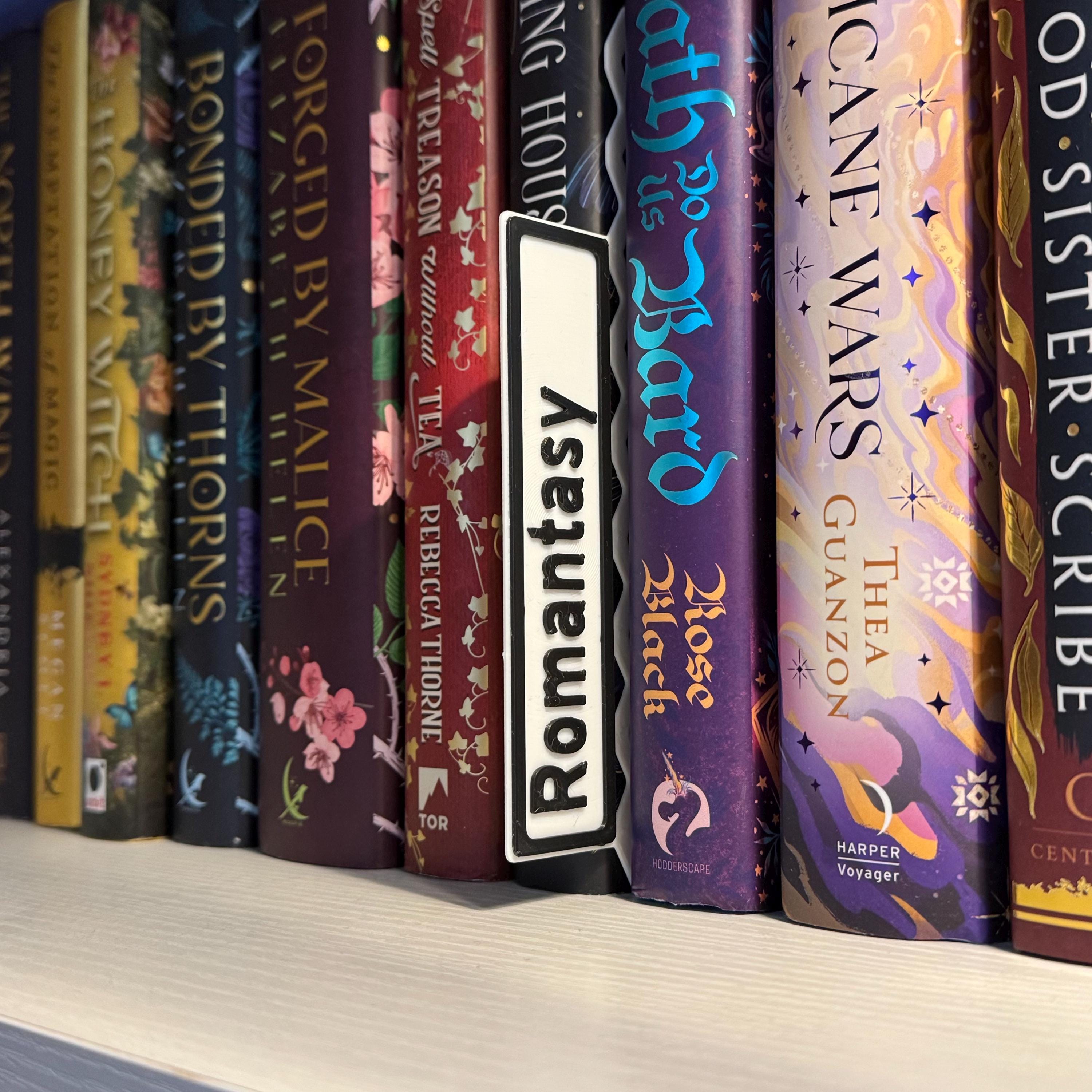 Genre Dividers for Bookshelves – Minimalist Book Tabs, Library Shelf ...