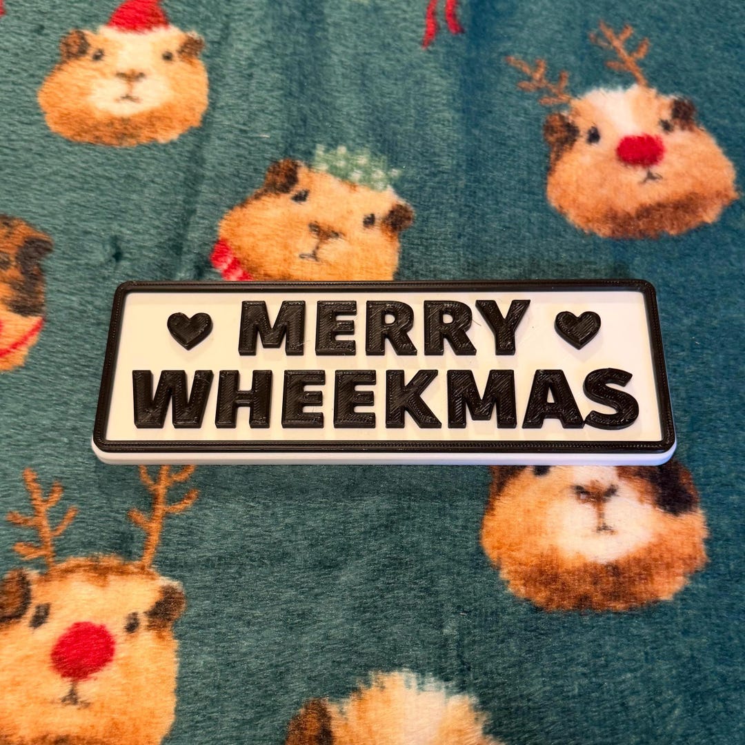 Guinea Pig Christmas Decor - "merry Wheekmas" Xmas Theme Guineapig ...