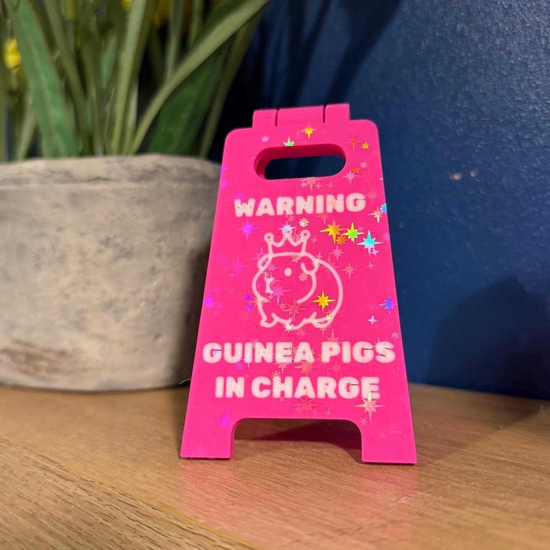 Folding Guinea Pigs in Charge Warning Caution Sign - Funny Gift for ...