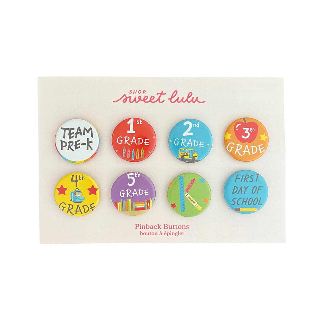 School Grades Button Set - Etsy